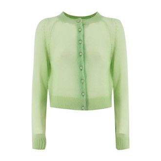 Ermanno Scervino Femme, Pulls, Vert, Taille: 40 FR Cardigan Boutonn&eacute; en Cachemire