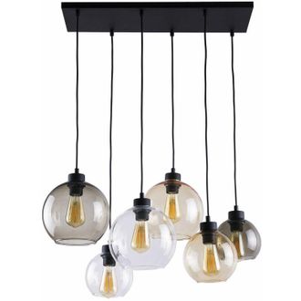 Licht-Erlebnisse H&auml;ngelampe Glas Kugel Schirme elegant Esstisch KALETE