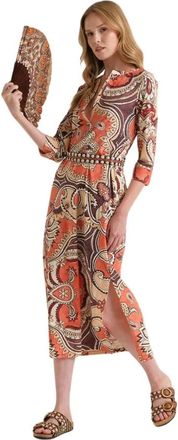 Maliparmi Maliparmi, Femme, Robes, Rouge, Taille: 40 FR Hippie Lotus Dress
