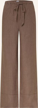 Mrs & Hugs Mrs & Hugs Marlenehose Aus Leinen beige