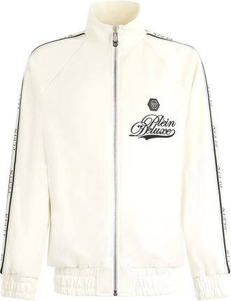 Philipp Plein Homme, Sweatshirts et sweats &agrave; capuche, Blanc, Taille: XL Veste de surv&ecirc;tement Deluxe Signature Signature
