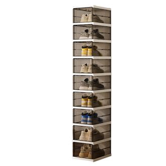 Generic St&auml;nder - Verstellbarer Schuhst&auml;nder, tragbarer Schuhhalter | Metallrahmen Aufbewahrungsl&ouml;sung, einfache Montage, Schrank, stapelbarer Schuh-Organizer