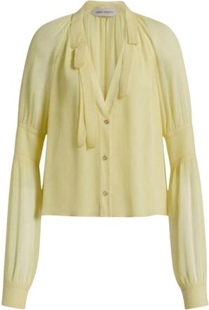 Alberta Ferretti Femme, Blouses et Chemises, Jaune, Taille: 40 FR Blouse en m&eacute;lange de soie