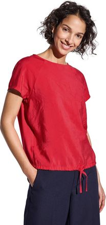 Street One Damen A323139 Shirt mit Tunnelzug, Glory red, 42