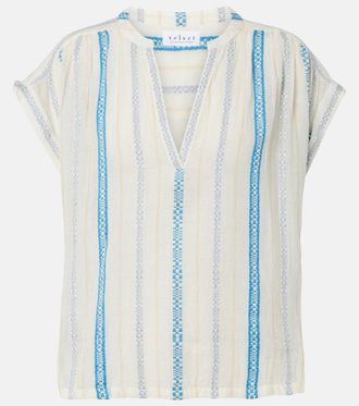 Velvet Top Tallula aus Baumwoll-Jacquard