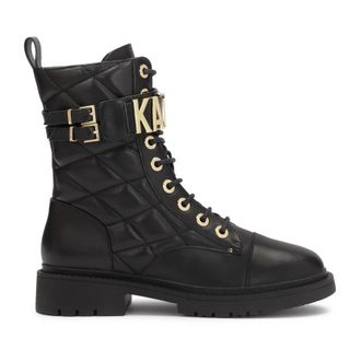 Kazar Lederstiefel mit Metallbuchstaben.Dieses Produkt f&auml;llt klein aus. - - Shoes - Damen - Schwarzk - 39 EU