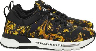 Versace Jeans Couture Sneakers mit Barock-Print - Schwarz
