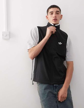 adidas Originals Adicolor - Veste sans manches - Noir et blanc