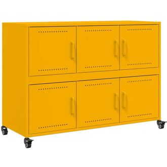 vidaXL Sideboard Senfgelb 100,5x39x72 cm Stahl Vidaxl 692435