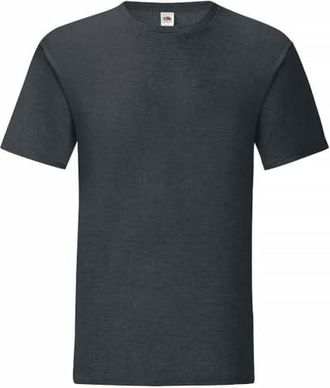 Fruit Of The Loom Iconic T Homme T-Shirt Manches Courtes Anthracite XXL 100% Coton Slim Fit