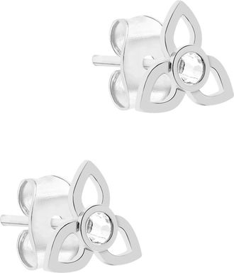 Tamaris Ohrring - Ohrstecker aus Edelstahl im Bl&uuml;tendesign mit Zirkoniastein - Silber - 0,8 cm - wasserfest & hautfreundlich