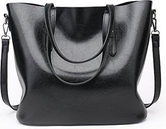 Generic Sac fourre-tout extra large en cuir pour femme avec fermeture &eacute;clair, sac &agrave; bandouli&egrave;re tendance avec poign&eacute;e sur le dessus, sac fourre-tout d&eacute;contrac