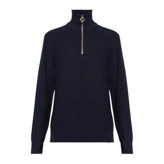 Paul & Shark Tech Wool Half Zip Pullover - - Knitwear - Herren - Blau - M
