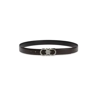 Ferragamo Homme, Accessoires, Noir, Taille: 110 CM Ceinture r&eacute;versible en cuir Gancini