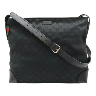 Gucci Pre-owned Sac bandouli&egrave;re en toile GG - Femme - Pre-owned - Noir - Taille: ONE Size