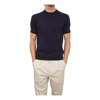 Paolo Pecora Blau Crew Neck Shirt - - Knitwear - Herren - Blau - M