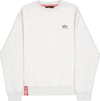 Alpha Industries Homme, Sweatshirts et sweats &agrave; capuche, Gris, Taille: XL Basic Small Logo SweaT-shirt