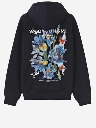 Wooyoungmi Mens Cotton Hoodie Black Sweatshirts Sweater