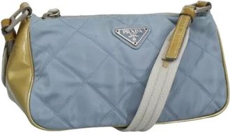 Prada Pre-owned Cuir sacs-ports-paule - Femme - Pre-owned - Bleu - Taille: ONE Size