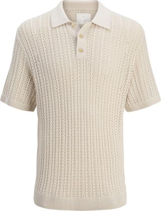 Jack & Jones Male Gestricktes Polo Einfarbig Gestricktes Polo
