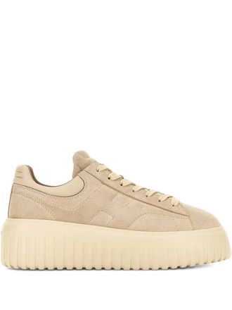Hogan H-Stripes Sneakers - Nude