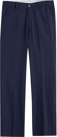 Generic Pantalon chino infroissable &agrave; lavant plat pour homme - Pantalon habill&eacute; solide et ajust&eacute; - Pantalon habill&eacute; classique et d&eacute;contract&eacute;, noir fonc&eacute;, 60