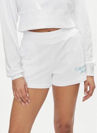 Calvin Klein Jeans Sportshorts Stacked Institutional J20J223136 Weiß Relaxed Fit