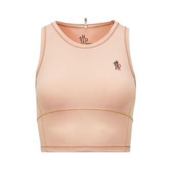 Moncler Femme, Tops, Rose, Taille: 38 FR Top de Sport Court