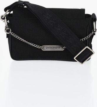 Palm Angels Nylon Shoulder Bag with Logo Strap Palm Angels