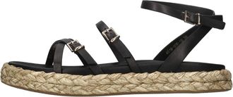 Emanuelle Vee Femme, Chaussures, Noir, Taille: 39 EU Sandales Plates