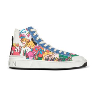 Balmain Femme, Chaussures, Multicolore, Taille: 35 EU Disney x : The Lion King - B-Court High Top Early Child Print Baskets