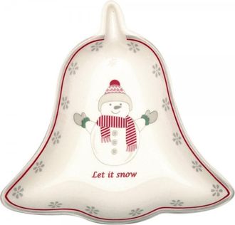 Green Gate Bell Plate Abella Xmas White