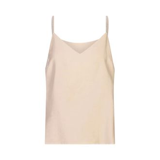 PESERICO Femme, Tops, Beige, Taille: 44 FR Top sans manches &agrave; col en V