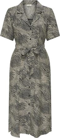 Jacqueline de Yong JdY Damen Jdytroya Life 2/4 Midi Shirt Dress Dia, Tapioca, M EU