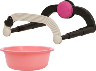 Generico Badezimmer-Objektträger - Wand-Schneidebretthalter, einziehbarer Organizer ohne Löcher, für Badewanne, Küche, Dusche, Waschküche, WC und Schlafzimmer