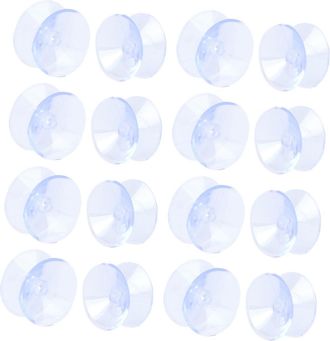 DOITOOL 30 Stück Doppelseitige PVC Saugnäpfe für Glastischplatte Transparente rutschfeste Pads Wiederverwendbar Stabiler Halt Unsichtbarer Schutz für Glasplat