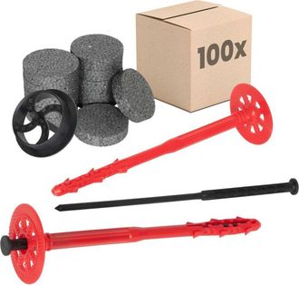 Protektor Protektor - D&auml;mmstoffd&uuml;bel Optimierte - Set &Oslash;8x240mm Kunststoffnagel (100 St + 200 Rond. + 1 Fr&auml;ser)