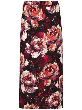 Dolce & Gabbana jupe crayon &agrave; imprim&eacute; pivoine - Rouge