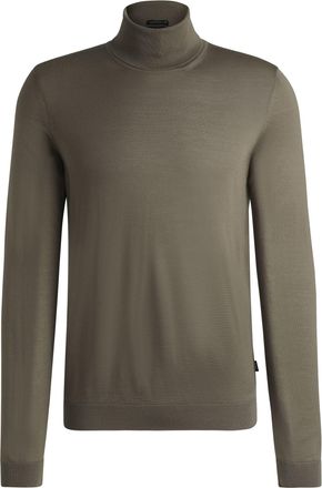 BOSS Herren Musso-P Regular-Fit Rollkragenpullover aus Merinowolle Hellgr&uuml;n XL