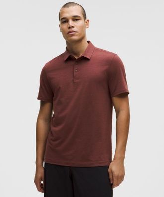 lululemon Polo manches courtes Evolution pour Hommes - Rouge - Taille 2XL