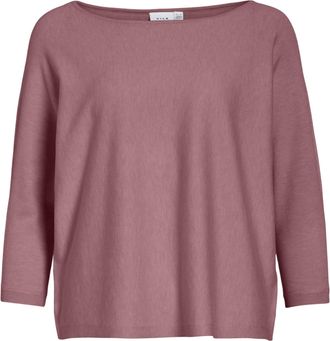 Vila Vimalu Boatneck 3/4 Sleeve Knit Top-Noos