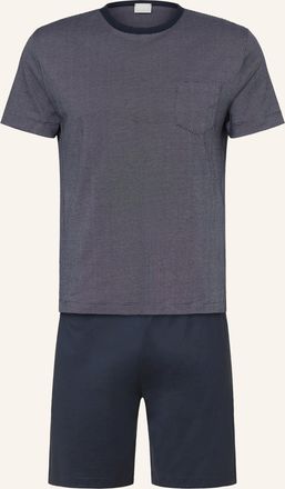 Mey Mey Shorty-Schlafanzug Serie Struktur blau
