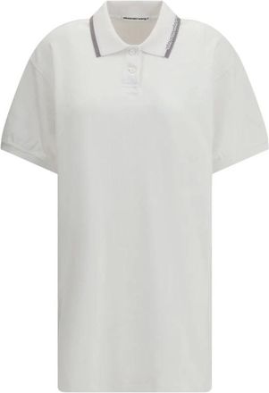 Alexander Wang Femme, Robes, Blanc, Taille: 40 FR Relaxed Polo Cotton Minidress