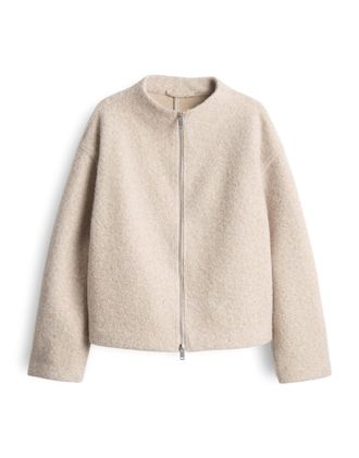 OPUS Damen Jacke | HURLIE Regular Boxy Boucl&eacute;jacke Macadamia, 38