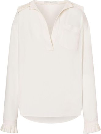 Philosophy di Lorenzo Serafini Hemd mit V-Ausschnitt - Weiß