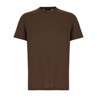 Zanone L&auml;ssiges Baumwoll-T-Shirt f&uuml;r M&auml;nner - - Tops - Herren - Braun - M