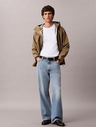 Calvin Klein Gepr&auml;gtes Oversized-logo-t-shirt - Bright White - Herren - XS