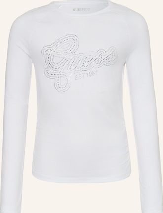 Guess Longsleeve Mit Schmucksteinen weiss