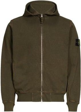 Stone Island Hoodie à glissière en coton