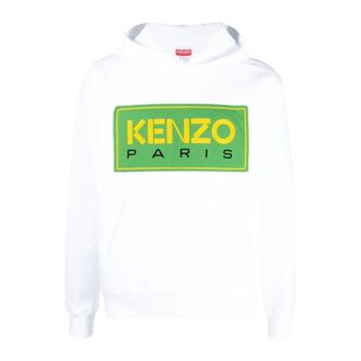Kenzo Hoodie mit gesticktem Logo - - Sweatshirts & Hoodies - Herren - Wei&szlig; - L